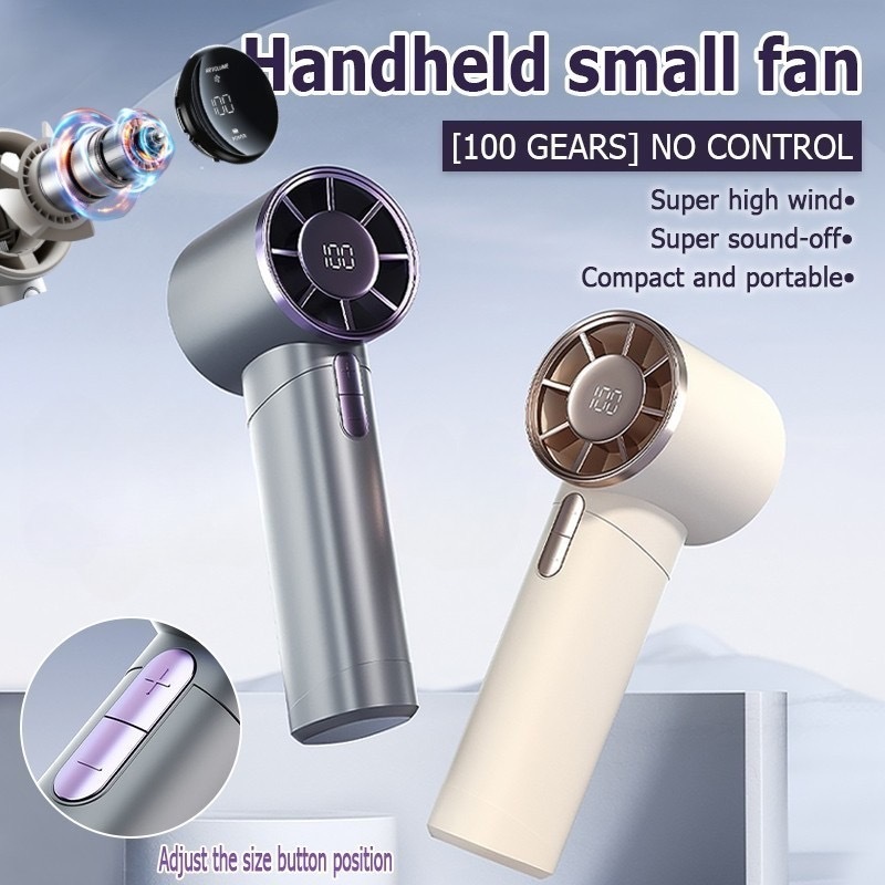 New Handheld Mini Fan High Speed Turbine Fan With 100 Gear Super Quiet ...