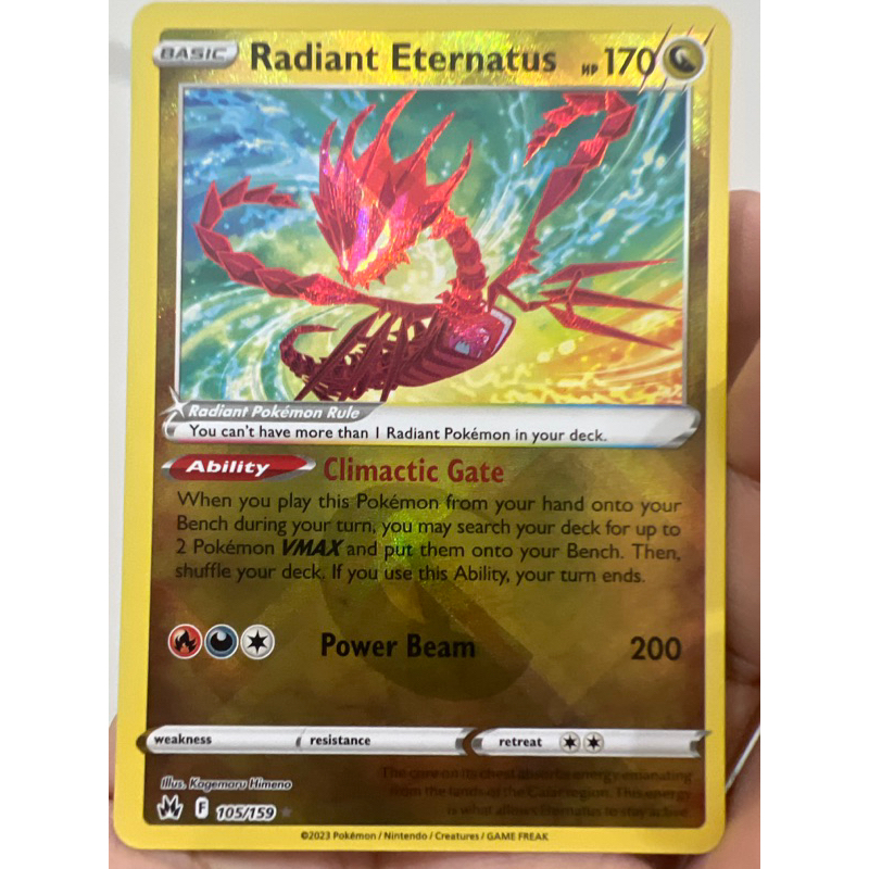 Radiant Eternatus - 105/159 - Radiant Rare Crown Zenith - Pokemon TCG ...