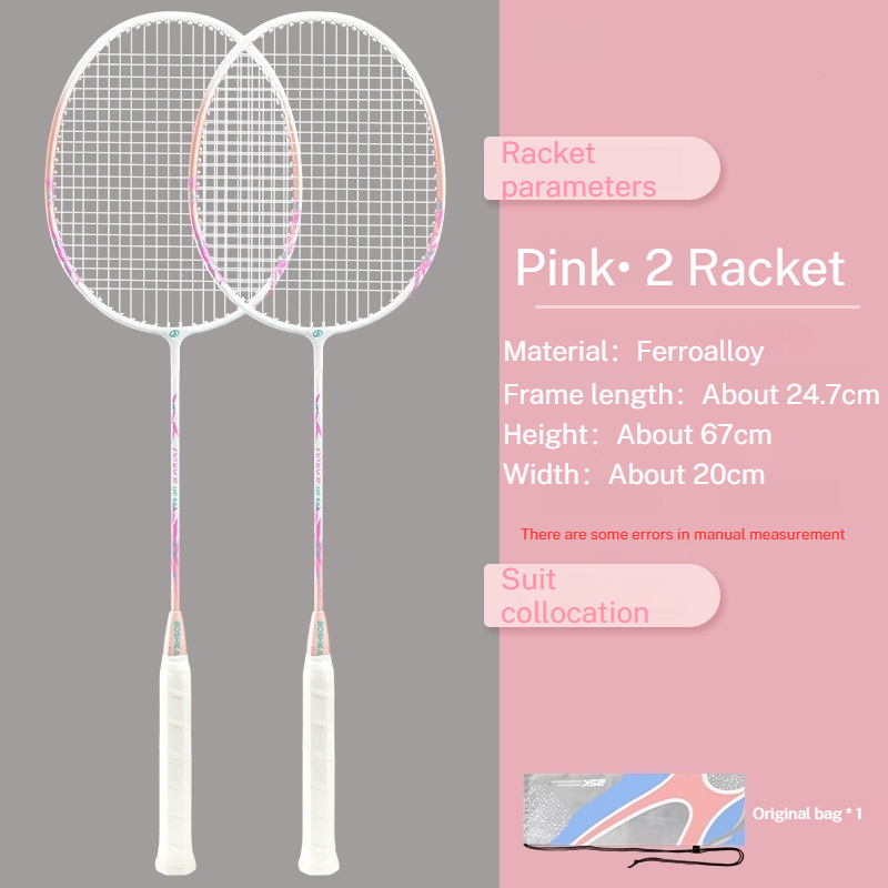 2PCS Original Badminton Racket For Beginner Training Racket Ferroalloy ...