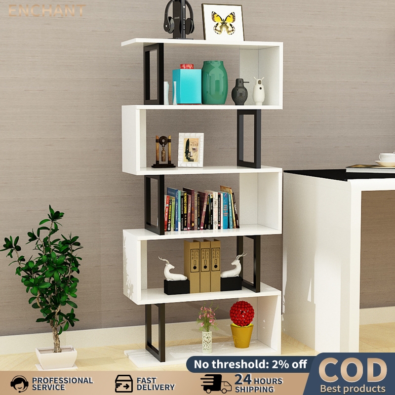 ️COD⭐Modern Minimalist Creative Bookshelf Multi-layer Bookcase Shelf ...