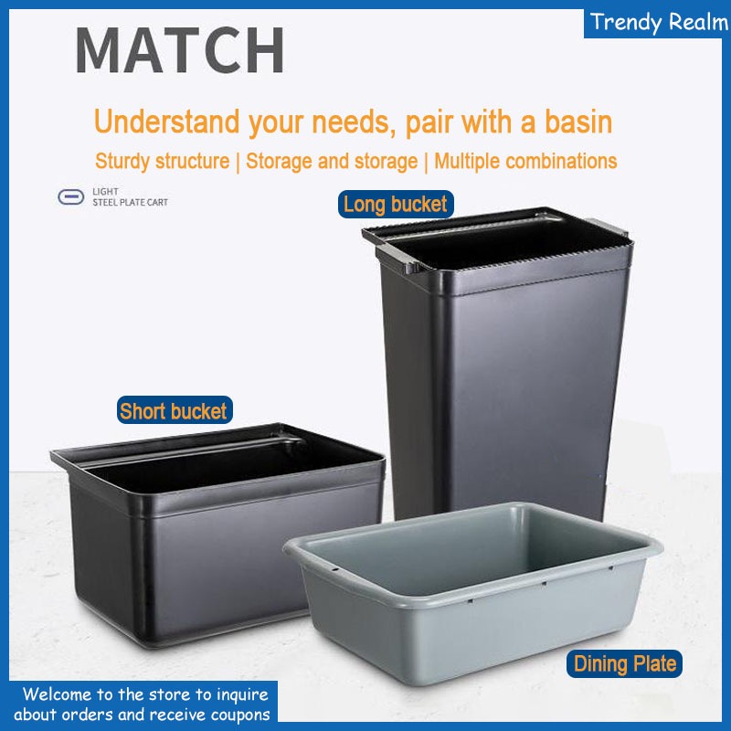 Handcart collection bucket, dining cart, long and short hanging bucket ...