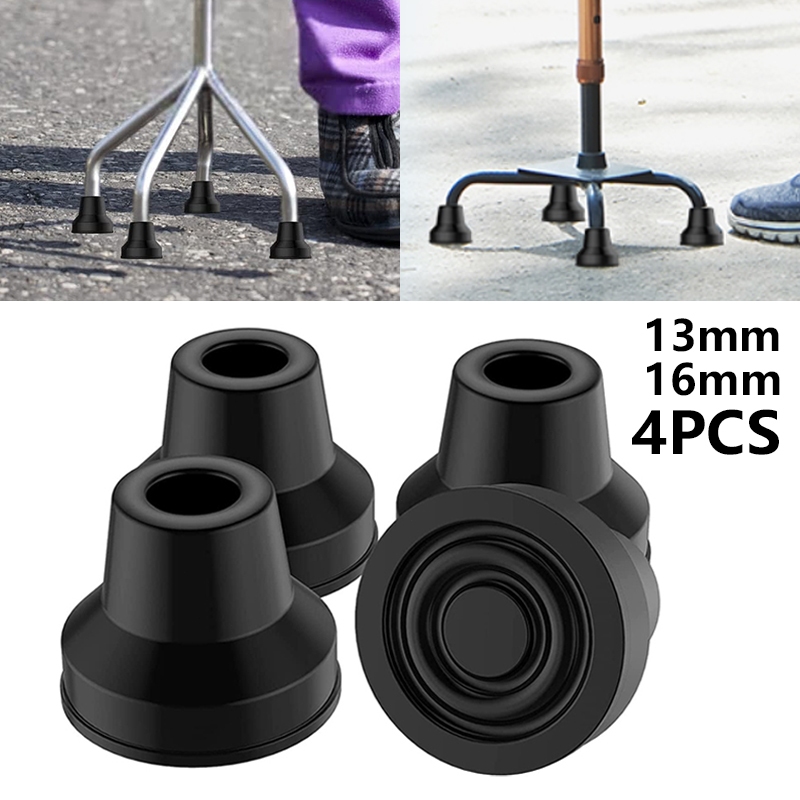 4Pcs Universal Cane Rubber Foot 13/16mm Non-Slip Crutches Rubber Tip ...
