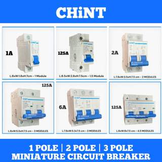 Chint 10a-100a micro circuit breaker 1 pole 2 pole circuit breaker air ...
