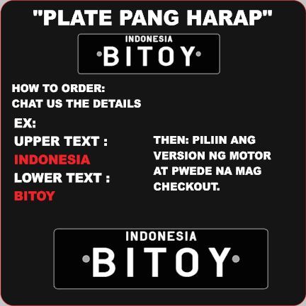 indonesian malaysian plate number inspired front plate HONDA CLICK ...