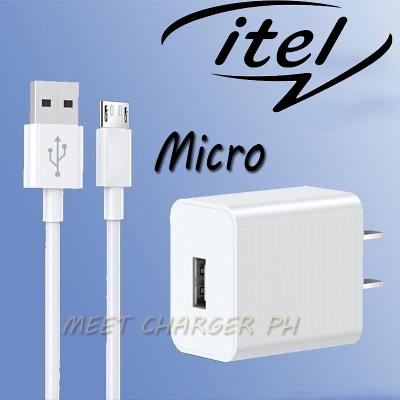 Itel Original Fast Charger 15W Micro USB Cable 2IN1 Adapter Set For ...