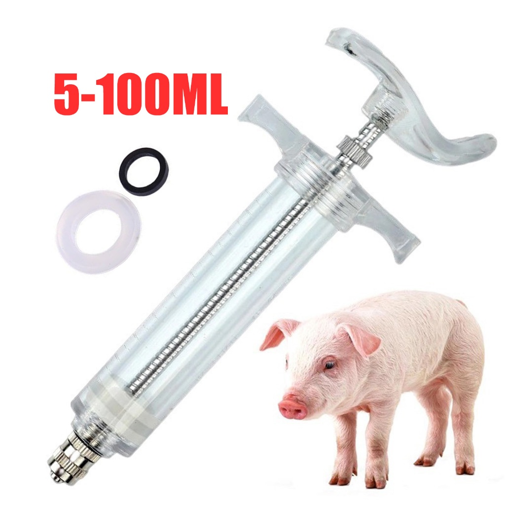 5-100ML syringe Animal Fiber glass Syringe 20ml Plastic TPX Steel 5ml ...
