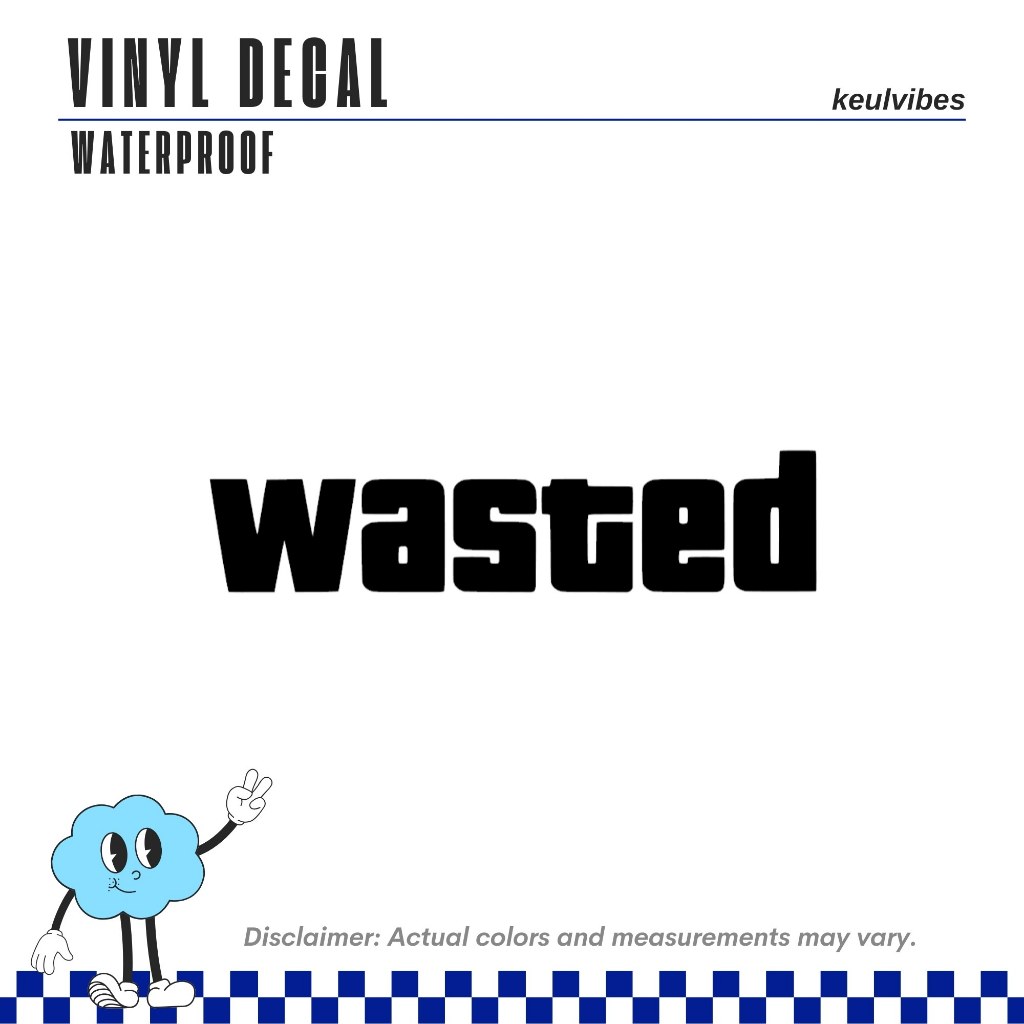 WASTED GTA VIDEO GAME Vinyl Decals sticker waterproof brand laptop ...