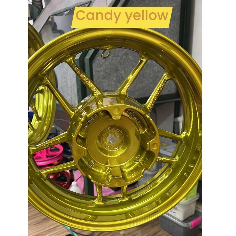 Powder Coating Paint Candy Yellow for Cars and Motorcycles 1KG | Shopee ...