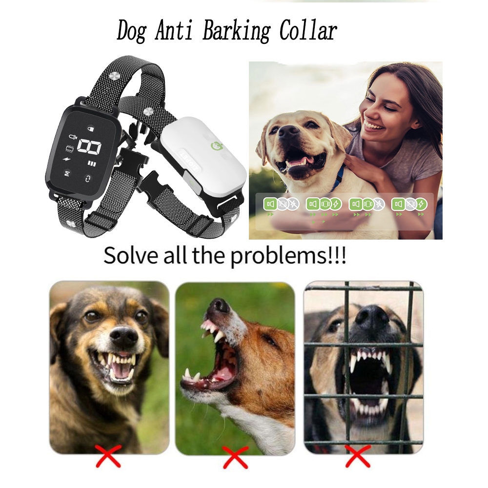 Dog Collar Anti Barking Collar Smart Collar Vibration Beep Shock Auto ...