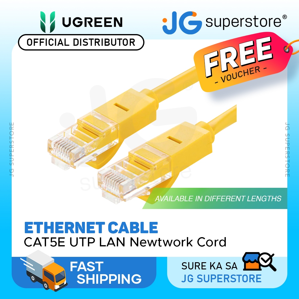 UGREEN 1m/ 2m/ 3m/ 5m CAT5e 350MHz U/UTP LAN Ethernet 100Mbps Gigabit RJ45 Patch Network PC ...