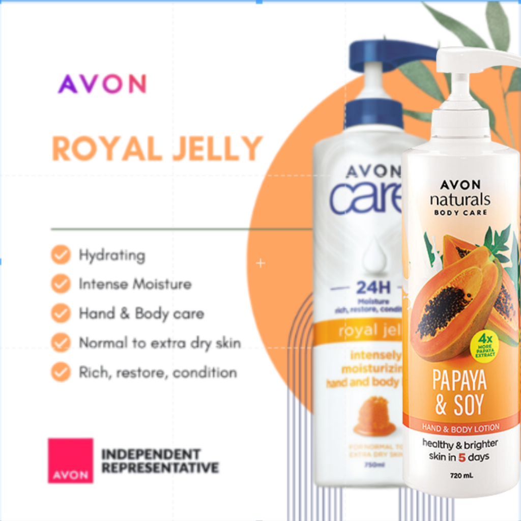Original Avon Care Royal Jelly Hand And Body Lotion 720 ml | Shopee ...