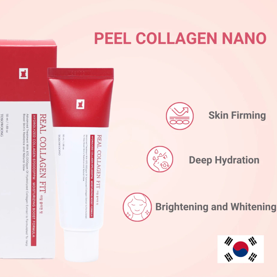 Tosowoong Real Collagen Fit Gives A Natural Glow to The Skin 50g Cream ...