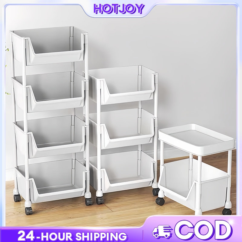 HOTJOY Moving Rack Toy Organizer Storage Shelf Home Bedroom Kitchen ...
