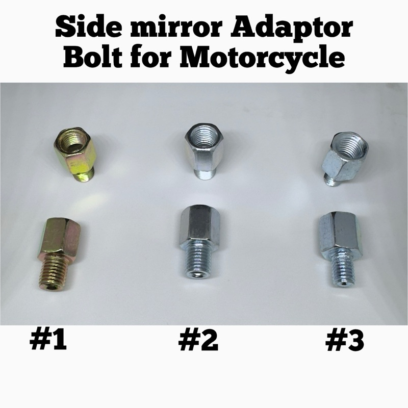 Side Mirror Adaptor Screw bolt for motorcycle (sold per piece) | Shopee ...