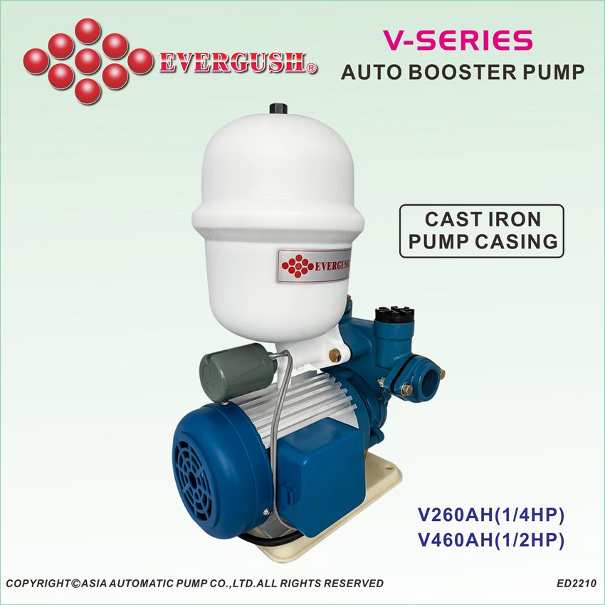 EVERGUSH V460AH Auto Booster Pump 1/2 HP with built-in pressure tank ...