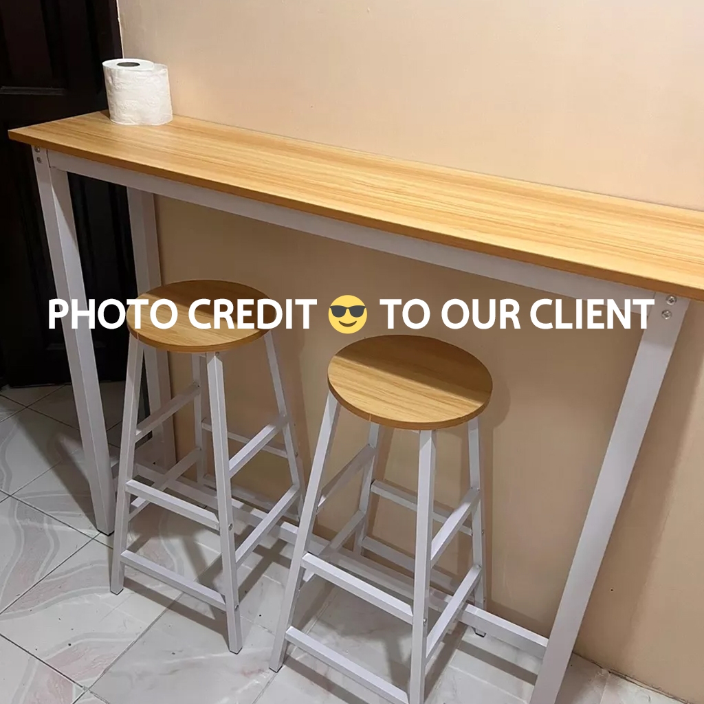 Simple Long High Table Bar White Black Table Home Kitchen Balcony ...