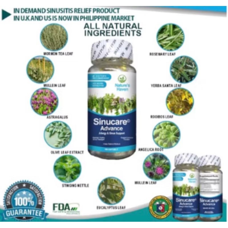 ORIGINAL SINUCARE ADVANCED COMPLETE FORMULA FOR SINUS AND NASAL HEALTH ...