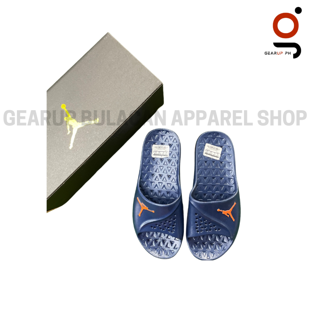 JORDAN FLY SLIDES IN BLUE ORANGE WITH BOX | Shopee Philippines