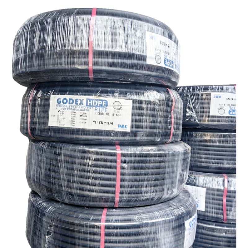 PVC HDPE HOSE PIPE SDR 11-1/2 (20mm) 3/4，1 BlACK 100 meters water pipe ...