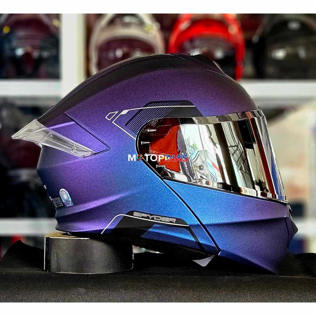 SPYDER FORCE + V2 Modular Helmet Dual Visor Helmet | Shopee Philippines