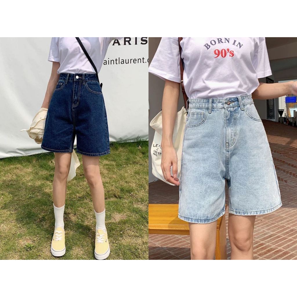 Denim shorts summer style jorts shorts for ladies | Shopee Philippines