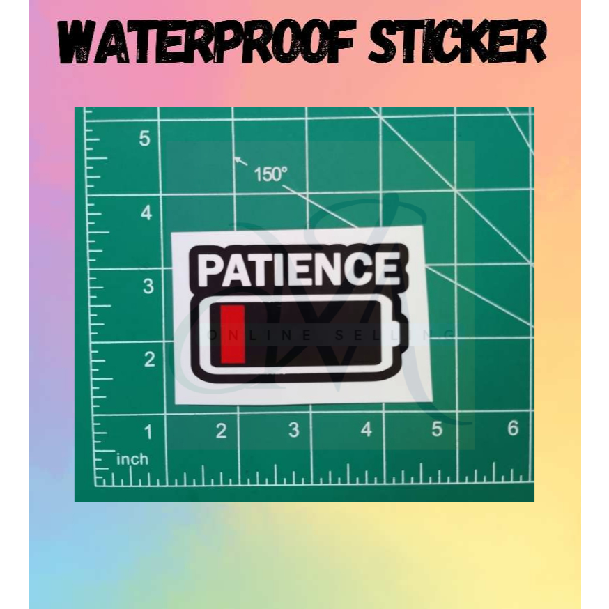 PATIENCE - Decals Sticker Waterproof for Motor Vinyl Sticker for Cars ...