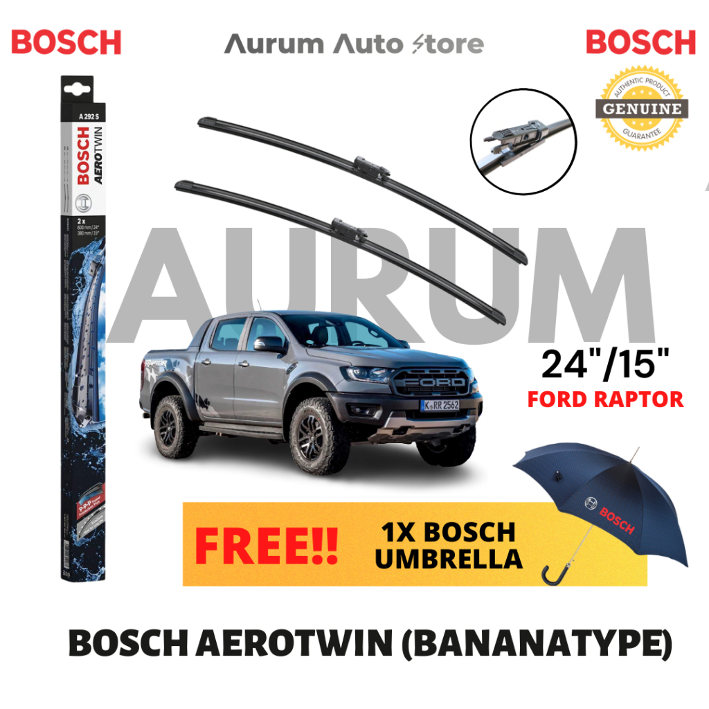 Bosch Aerotwin Wiper blade set for Ford Raptor (24/15) 2pcs | Shopee Philippines