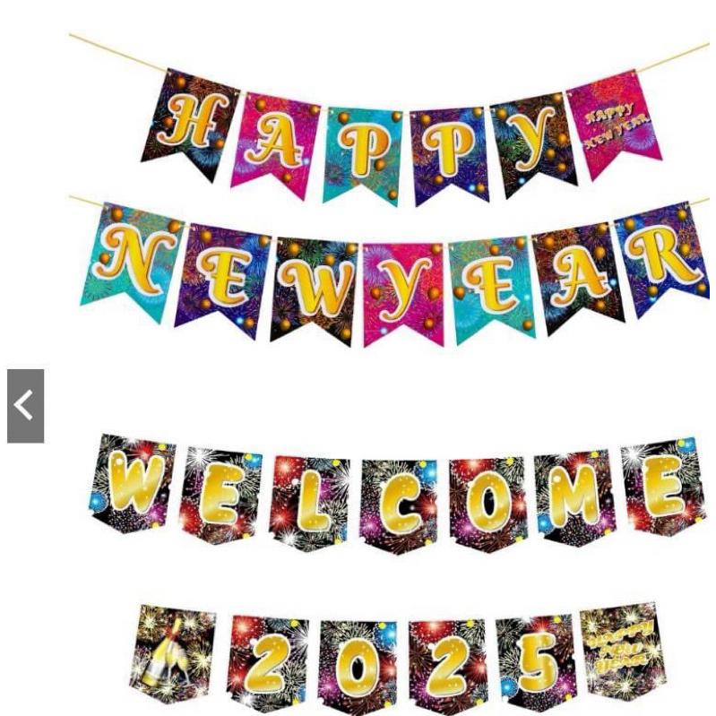 Welcome 2025 / Happy new Year Letter Banner | Shopee Philippines
