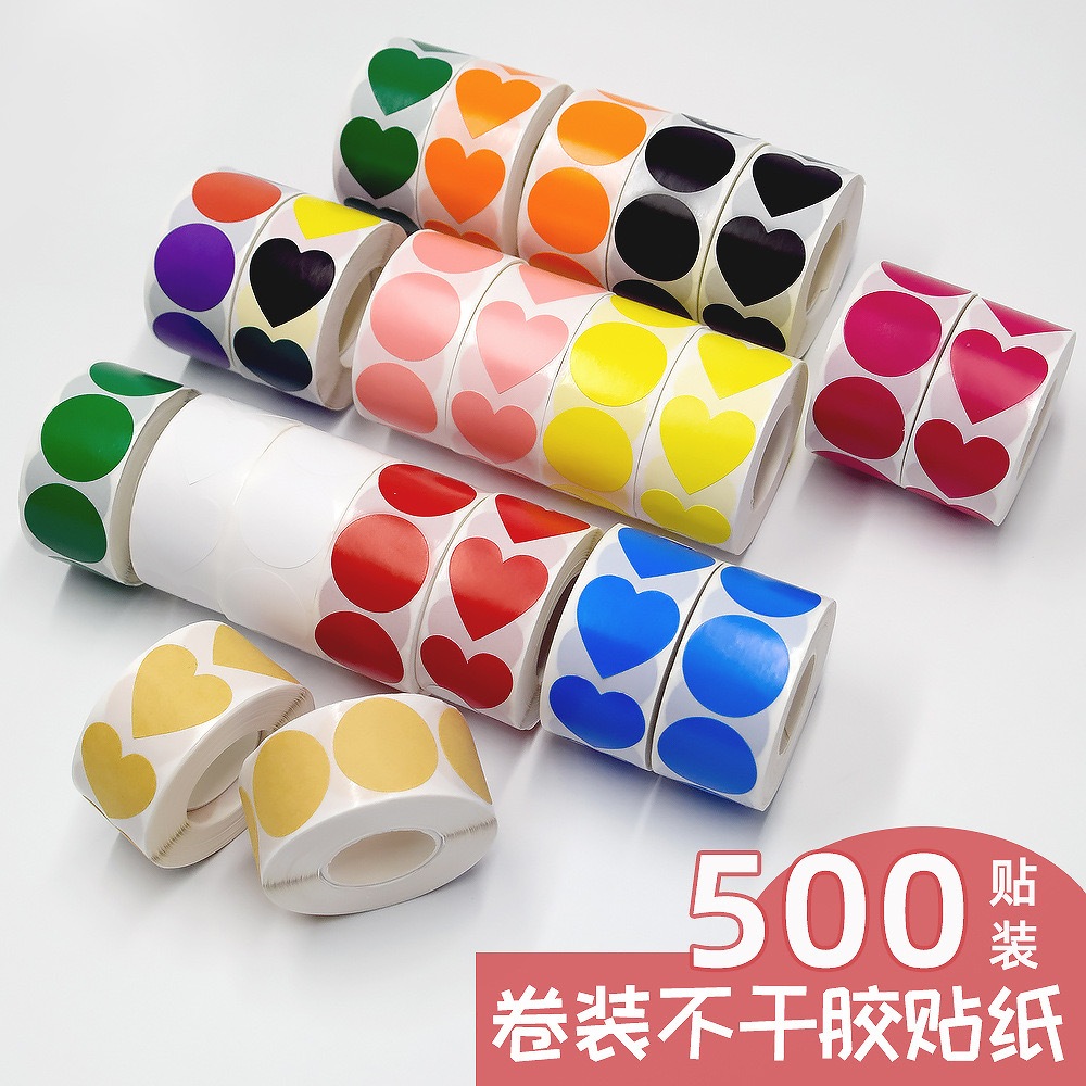 500Pcs/Roll color Mix Label Color Code Dot Labels stickers 1 inch ...