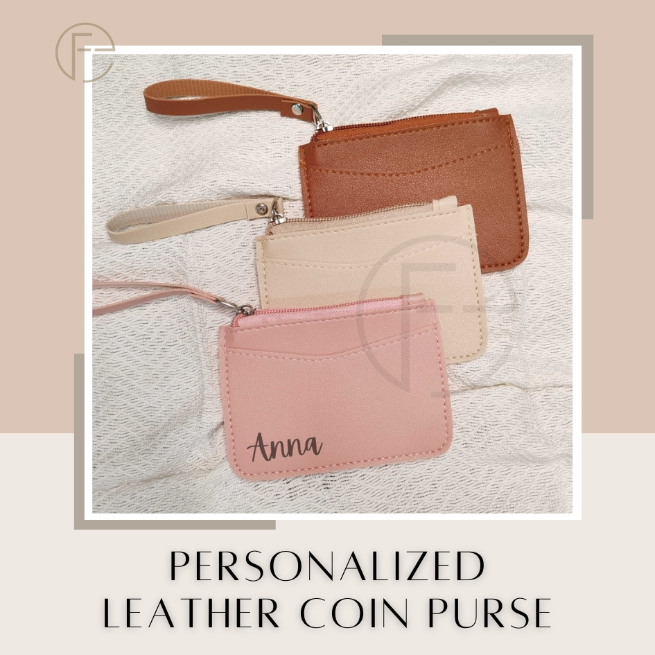 Personalized leather coin purse giveaway souvenir gift weddings ...