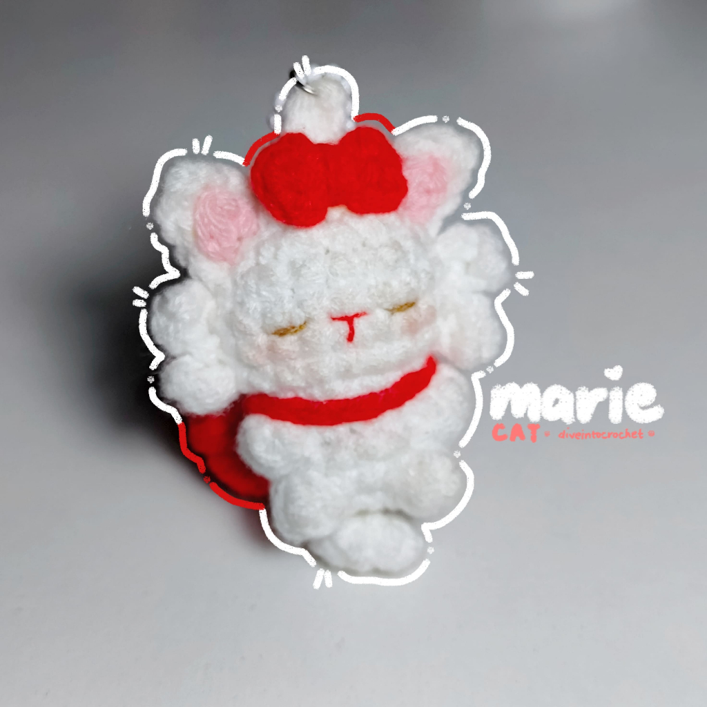 crocheted the aristocats marie keychain | Shopee Philippines