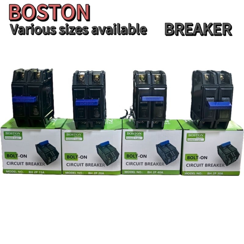 BOSTON CIRCUIT BREAKER BOLT-ON &PLUG-IN BH 2p,240v 15A 20A 30A 40A 60A ...