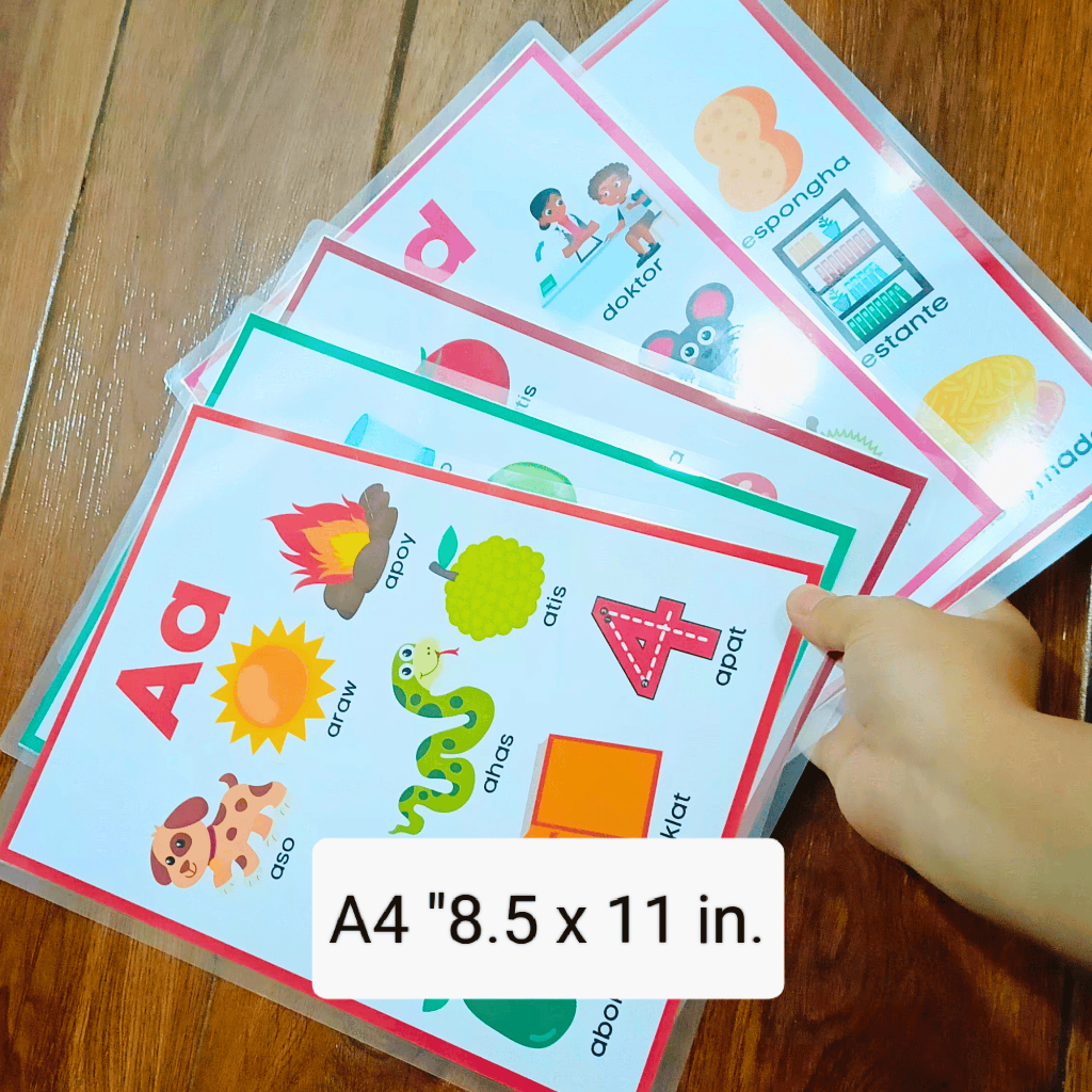 A4 Size Educational Flashcards for Classroom and Homeschooling Use ...