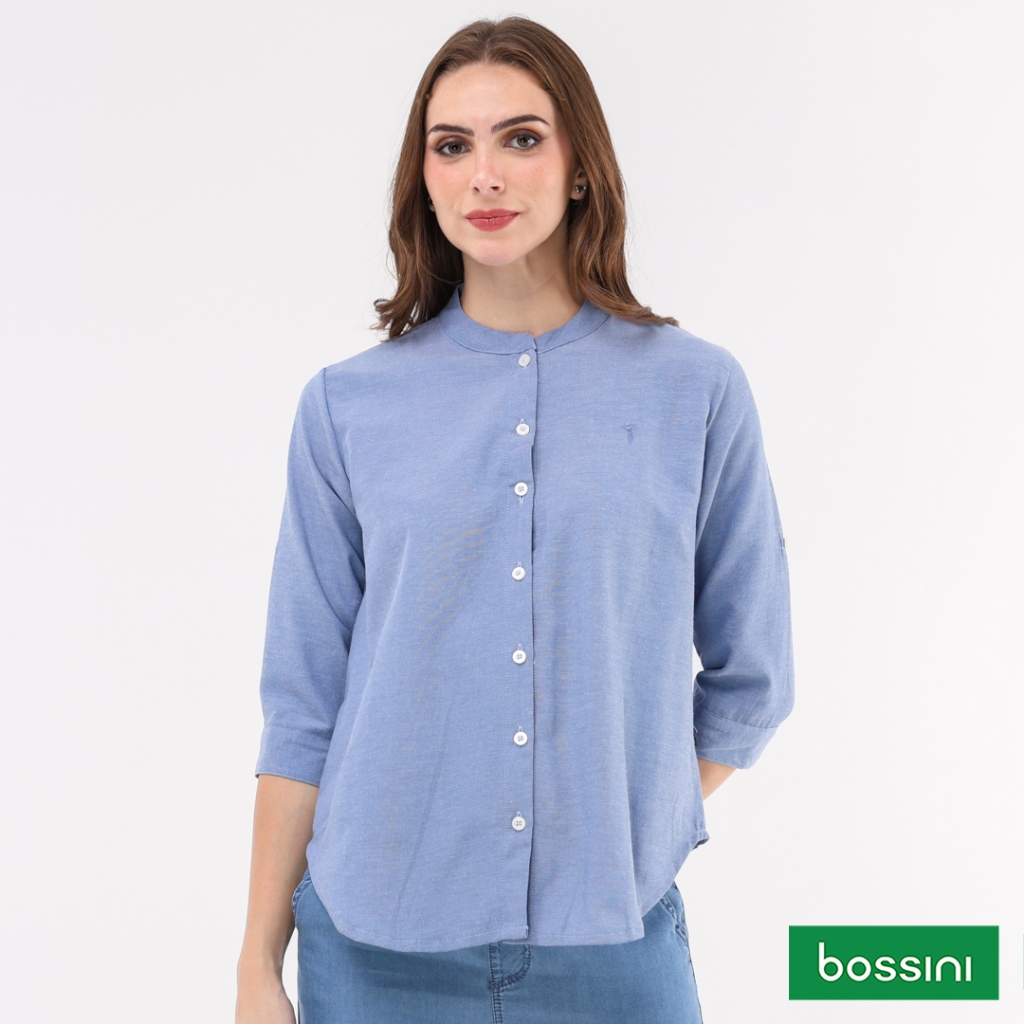 Bossini Ladies Woven Oxford Cotton 3/4"blouse OLT04-0659 | Shopee ...
