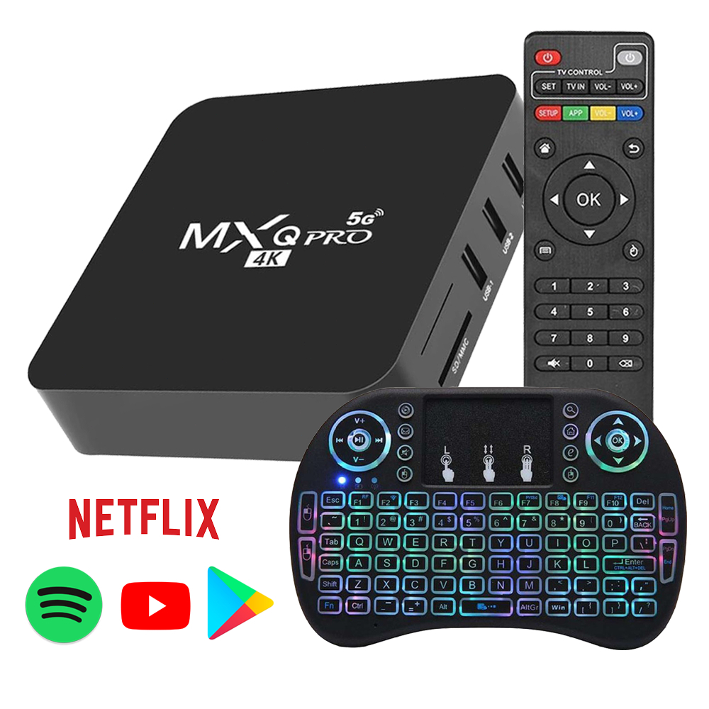 MXQ Pro 4K Android TV Box 5G for Smart TV Ultra HD Quad Core TV Box 2.4G Wifi Smart Tv Box 4K ...