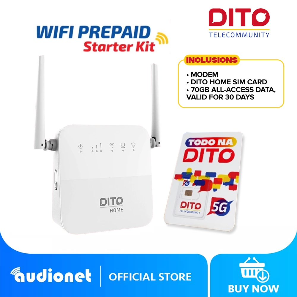 DITO Home WiFi Prepaid Starter Kit with 70GB Data | Shopee Philippines