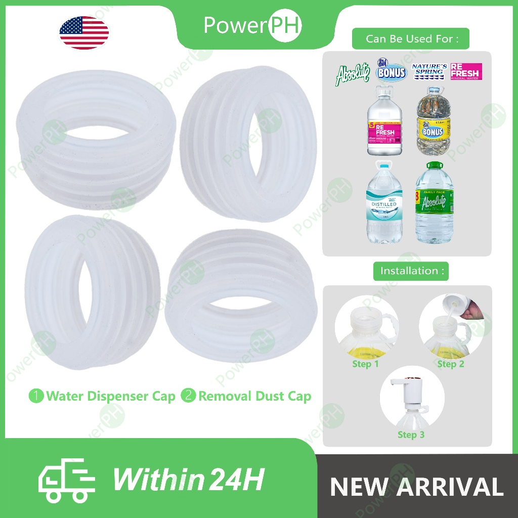 POWERPH Water Dispenser Silicone Bottle Cap For 4L 5L 6L 7L 8L 10L ...