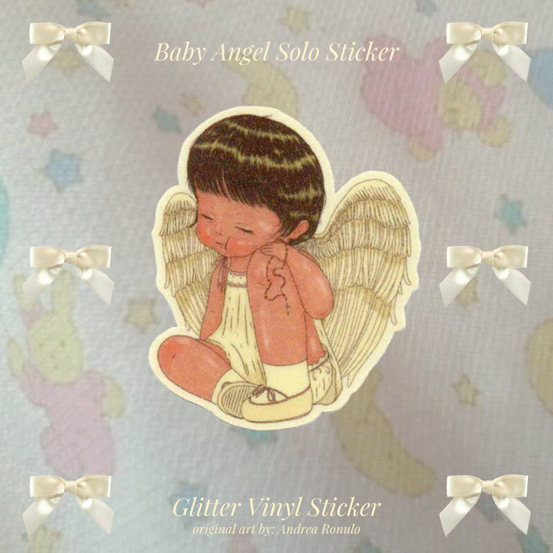 Baby Angel Glitter Solo Sticker (waterproof and scratchproof) | Shopee ...