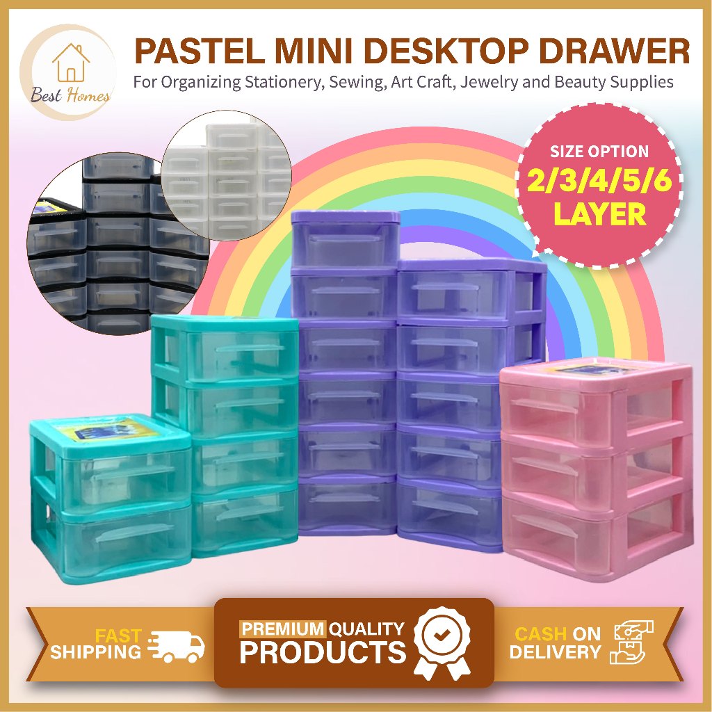 Best Home Color Pastel Mini Desk Drawer Organizer for Stationery ...