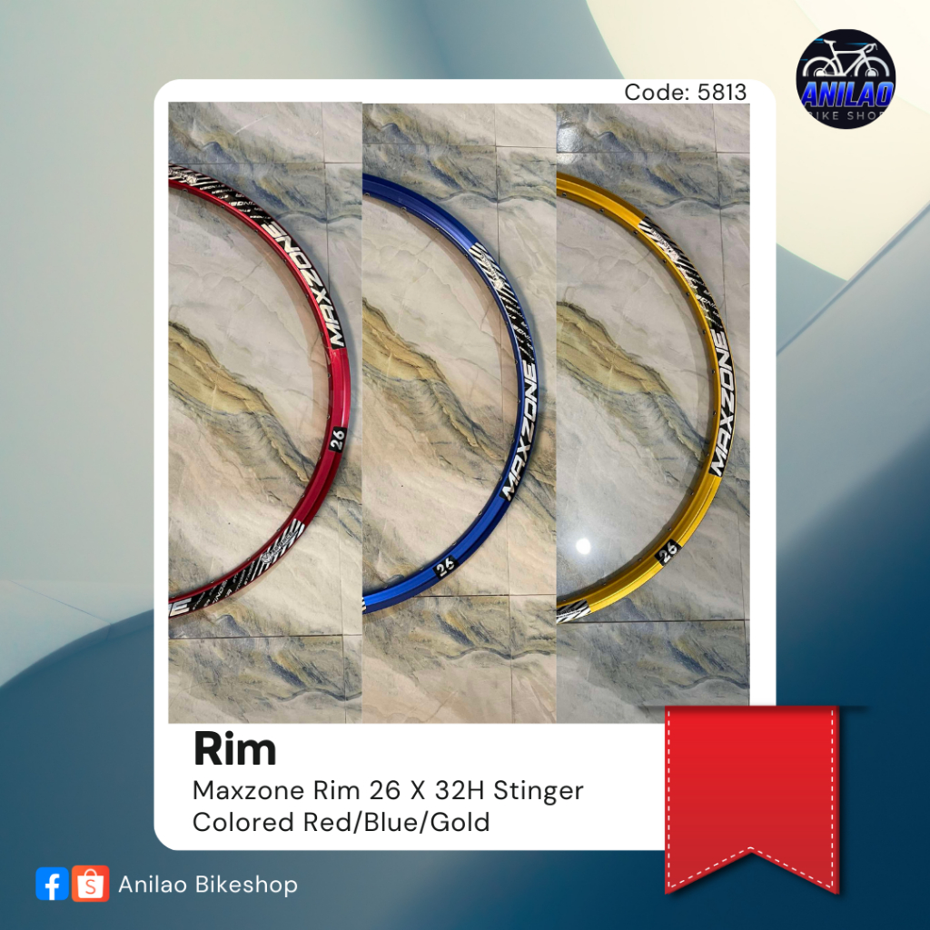 Maxzone Rim 26 X 32H Stinger Colored Red/Blue/Gold - SOLD PER PIECE ...