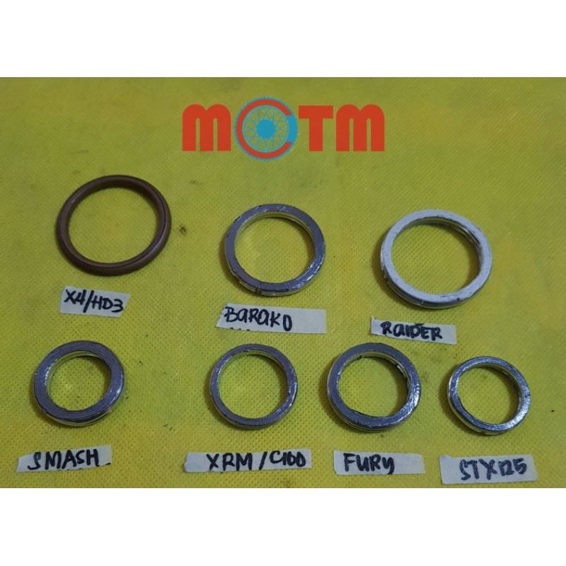 EXHAUST PIPE GASKET FOR SMASH110 / BARAKO / XRM110 / FURY / RAIDER150 ...