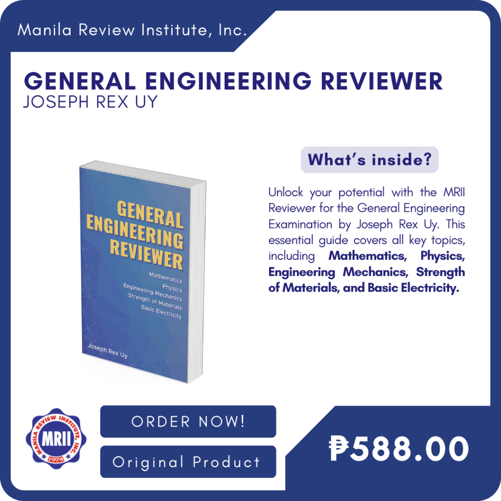 MRII GENERAL ENGINEERING REVIEWER 2024 | Joseph Rex Uy | Shopee Philippines
