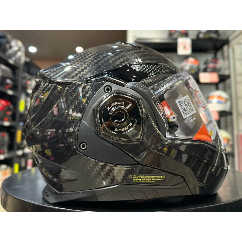 LS2 FF901 Advant Modular Dual Visor Helmet (180 degree Flip-Up Chin Bar ...