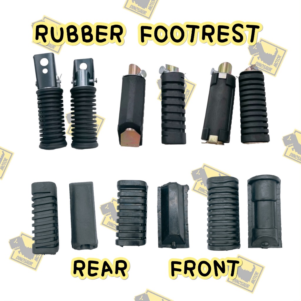 MOTORCYCLE RUBBER FRONT AND REAR FOOTREST TMX XRM BAJAJ WAVE-100 ...