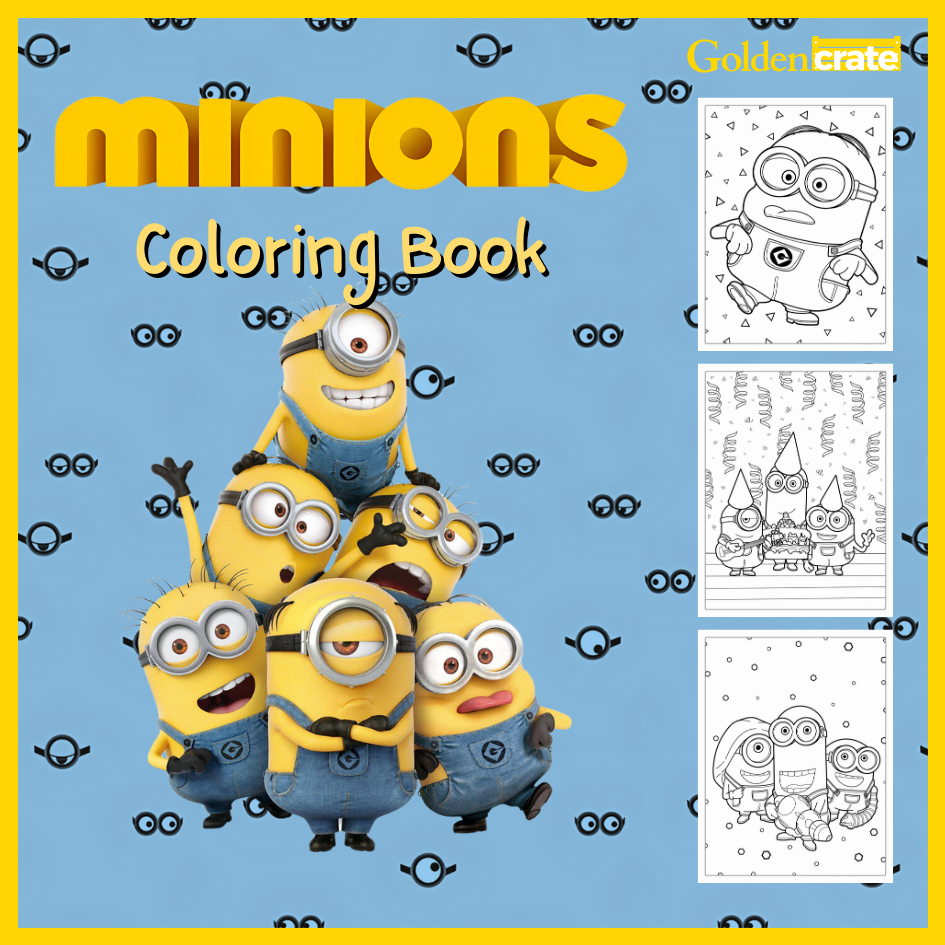Minions Coloring Book – 20 Pages | Screen-Free Activity for Kids Age 4 ...