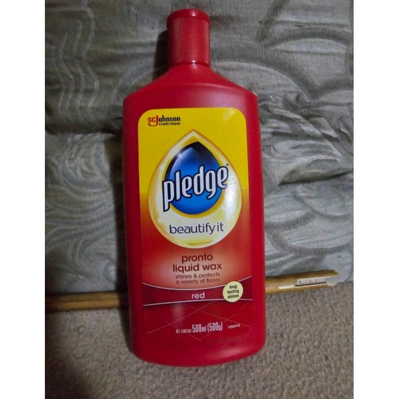 PLEDGE PRONTO LIQUID WAX 500ML -Red | Shopee Philippines