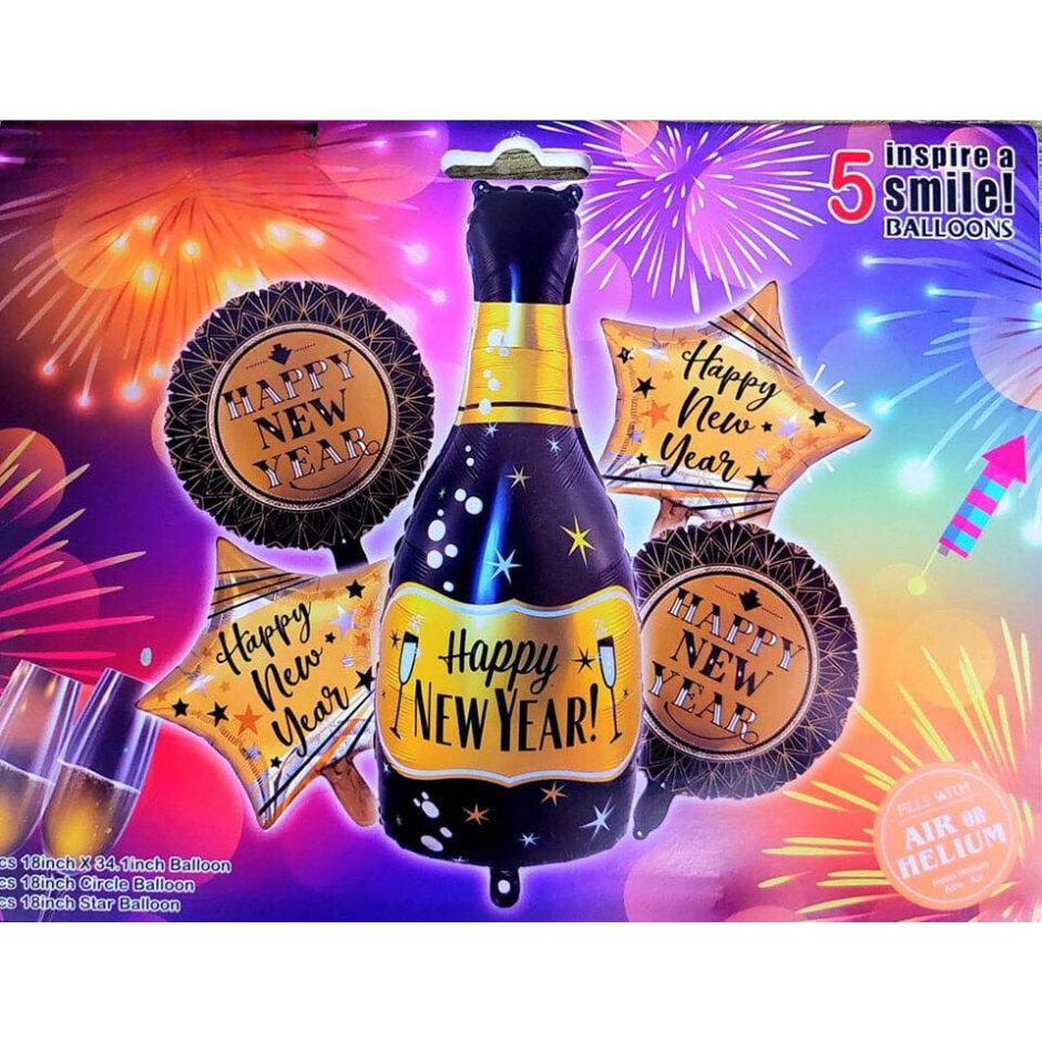 5IN1 HAPPY NEW YEAR BALLOON SET | Shopee Philippines