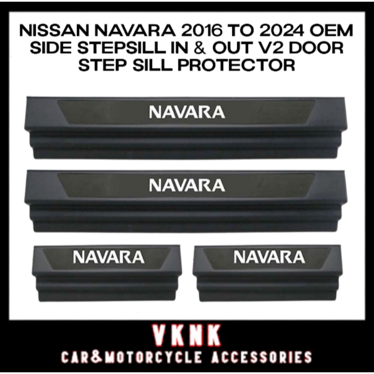 Nissan Navara 2016 to 2024 OEM Side Stepsill In & Out V2 Door Step Sill ...