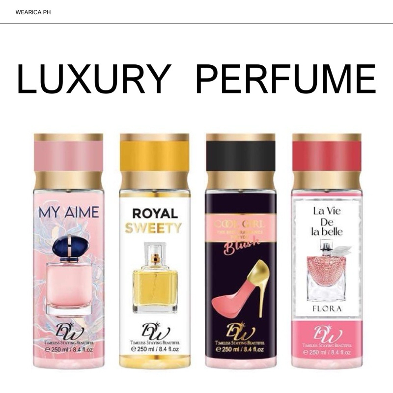 DW Luxury Lasting Fragrance Body Mist Perfume Spray 250ml | Shopee ...