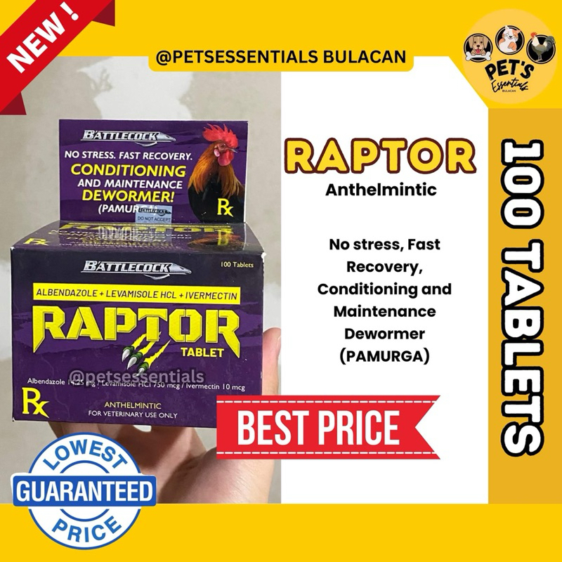 RAPTOR 100 TABLETS - PER BOX | Shopee Philippines
